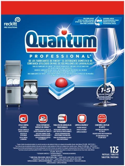 Vaatwastabletten Quantum Pro All-in-one 125 stuks bij Delo